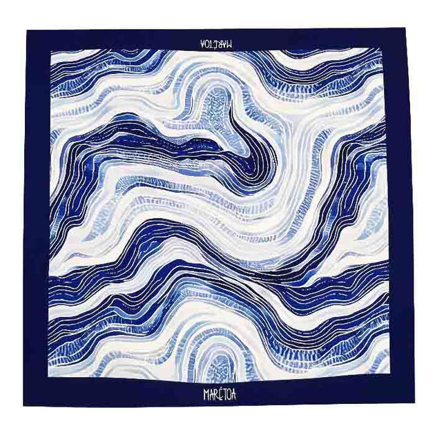 Blue and White Sea Breeze Swim Sarong Pareo Cover Up – MARETOA BIKINIS USA