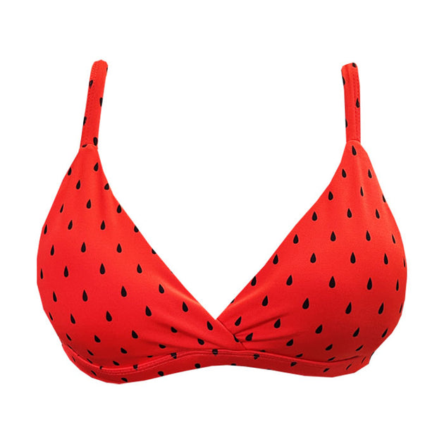 Red Watermelon Brazilian Fixed Triangle Bikini Top – MARETOA BIKINIS USA