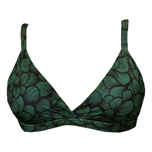 Green Waves Brazilian Fixed Triangle Bikini Top – MARETOA BIKINIS USA