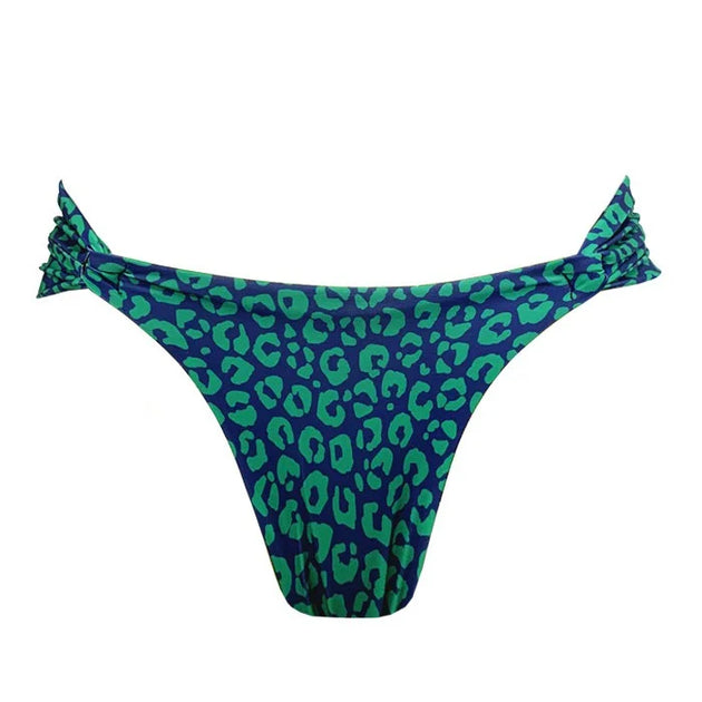 Blue and Green Jaguar Brazilian Bikini Bottom – MARETOA BIKINIS USA